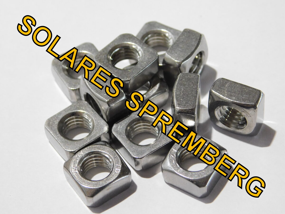 1-100x M8 SW13 Vierkantmuttern Nutenstein Gleitstein Edelstahl A2 DIN ...