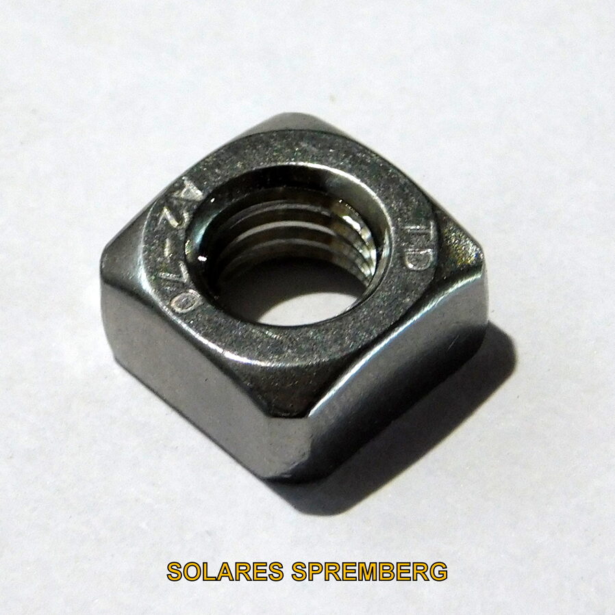 1-100x M8 SW13 Vierkantmuttern Nutenstein Gleitstein Edelstahl A2 DIN ...