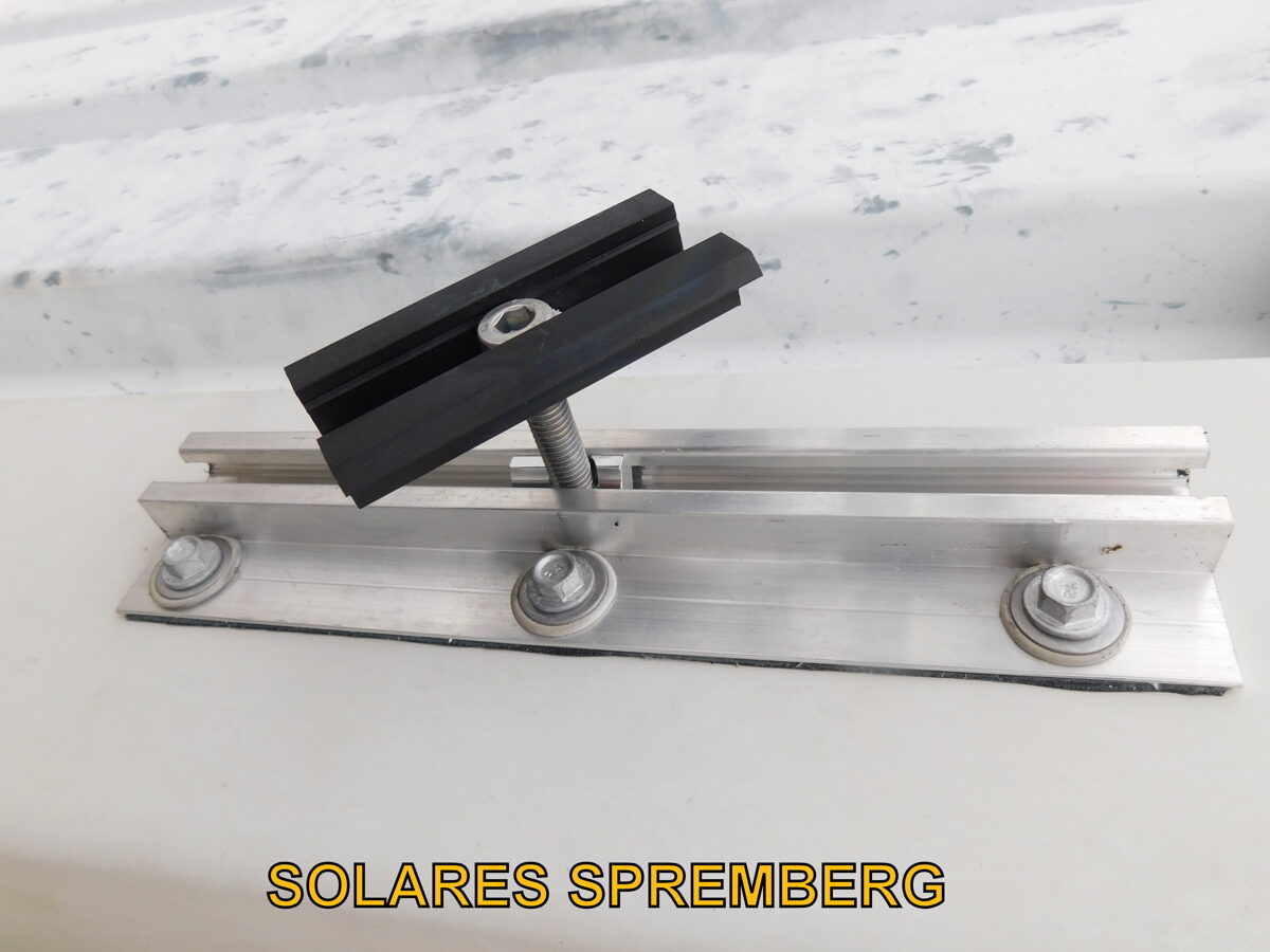 Komplettlösung für 2x PV-Modul auf Trapezblechdach horizontal /doppelt ...