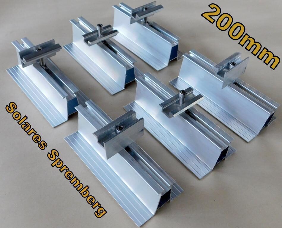 Komplettlösung für 2x PV-Modul auf Trapezblechdach vertikal / hochkant ...