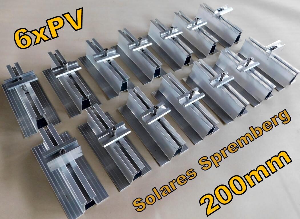 Komplettlösung für 6x PV-Modul auf Trapezblechdach vertikal / hochkant ...