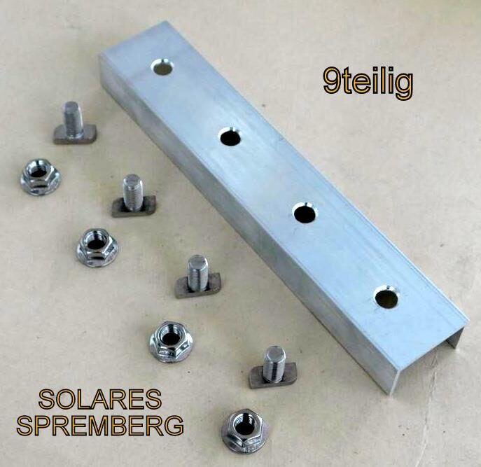 1-10x Profilverbinder 9teilig blank L2 Anbindung Hammerkopfschraube ...